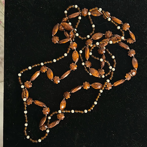 Jewelry | Two Beautiful Long Brown Beaded Necklaces | Poshmark